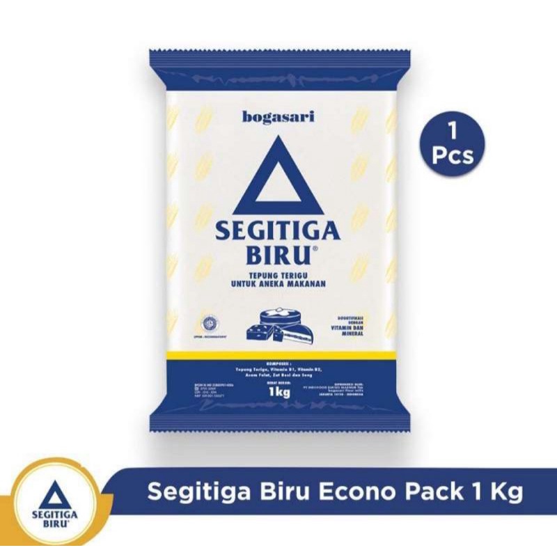 Bogasari blue triangle wheat flour 1kg | Shopee Philippines