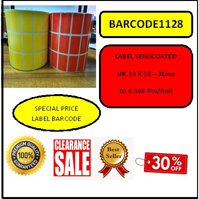 MERAH Barcode LABEL 33X19-3LINE (Red & Yellow) | Shopee Philippines