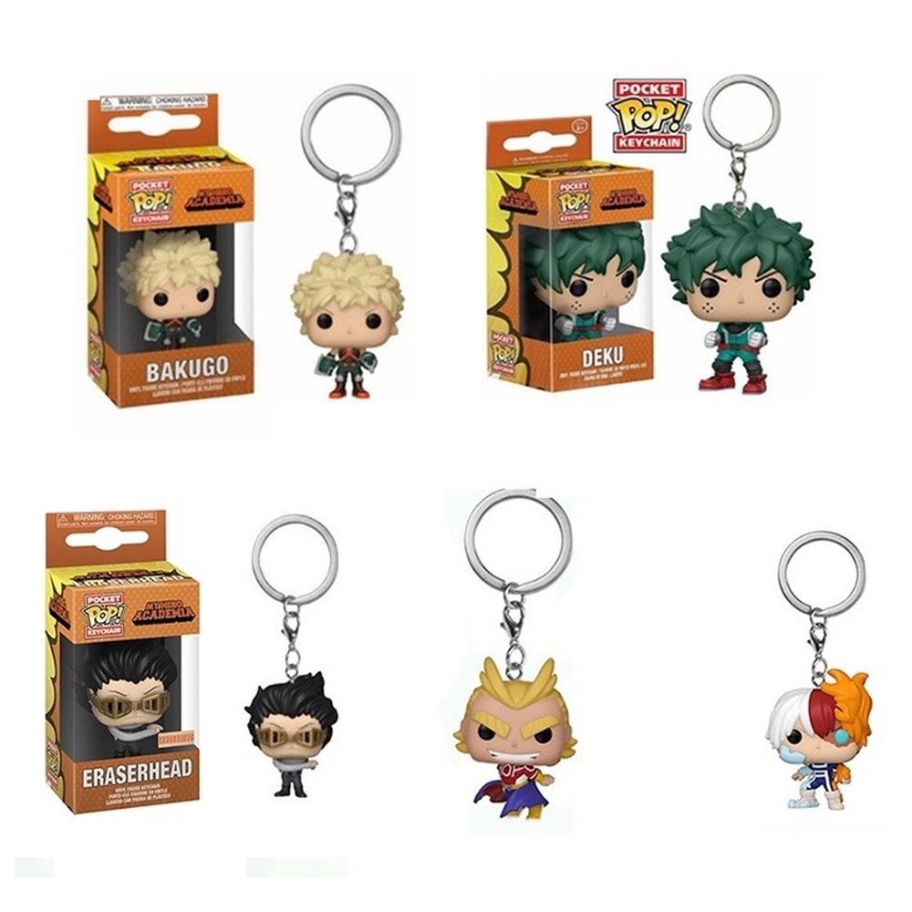 Funko Pop ! Keychain 《My Hero Academia》DEKU BAKUGO Todoroki Aizawa ...