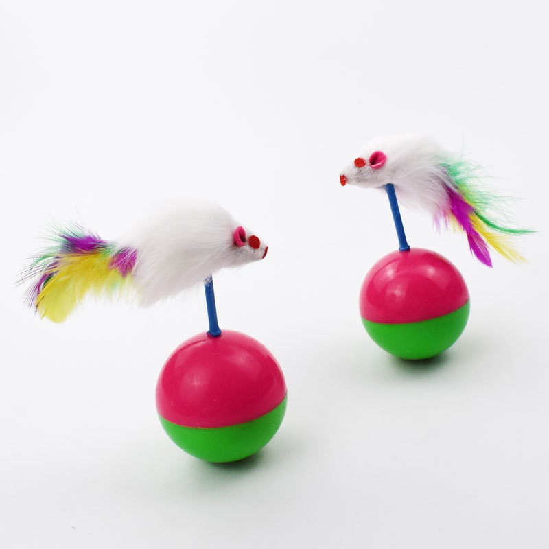 Pet Cat Toy Mimi Mouse Plastic Balls Playing Pet Cats Toys | Shopee ...