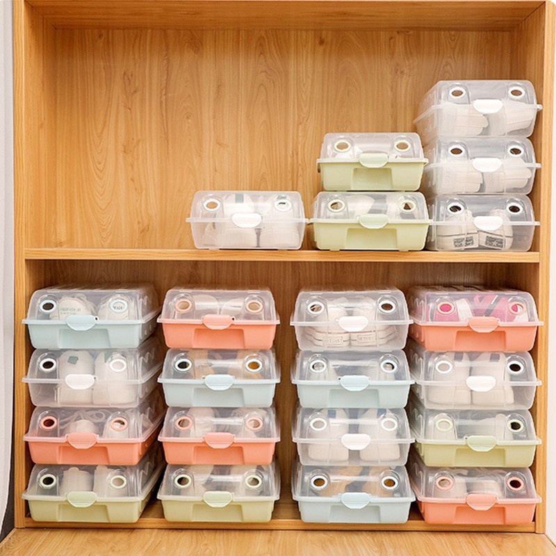 SALE 2 Sizes Stackable Shoe Case Rack Box Storage and Organization ...