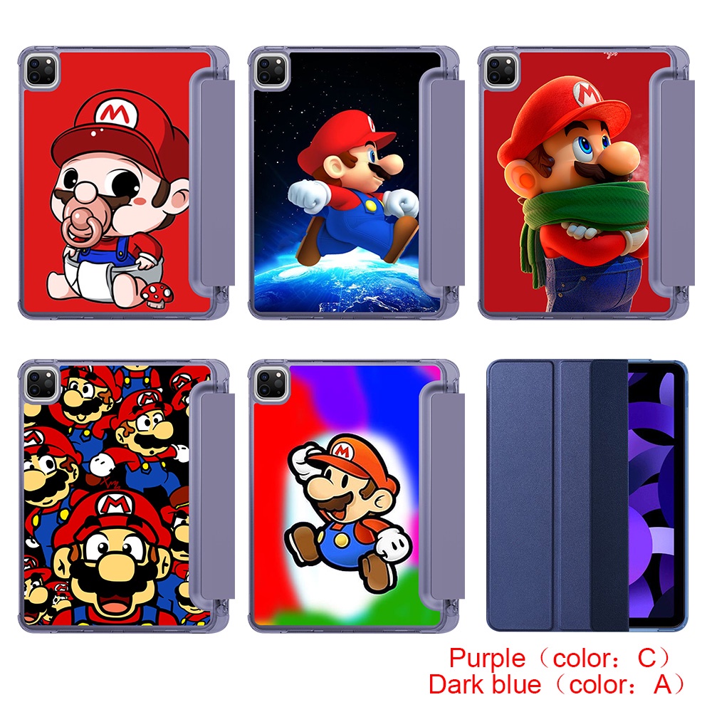 D66 Super Mario Lavender Purple Soft silicone Case for iPad 7 8 9 Pro ...