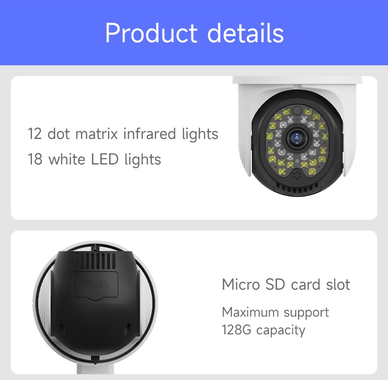 V380 P12 3MP CCTV Camera Wireless Outdoor Waterproof IP65 HD 4X Digital ...