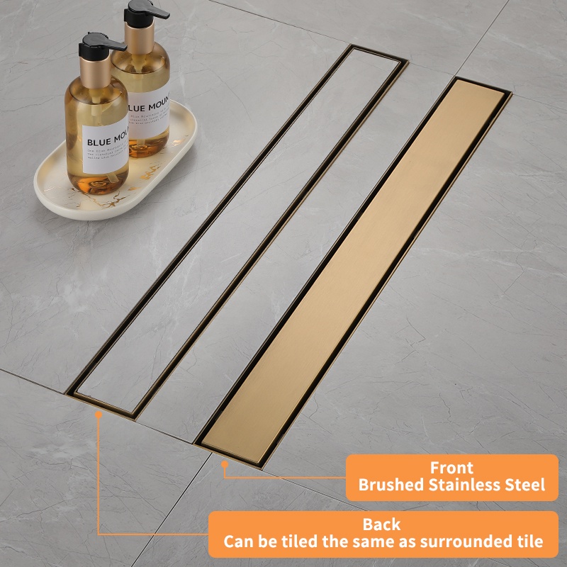 Stainless Steel Titanium Gold SUS 304 Tile Insert Removable Anti Odor ...