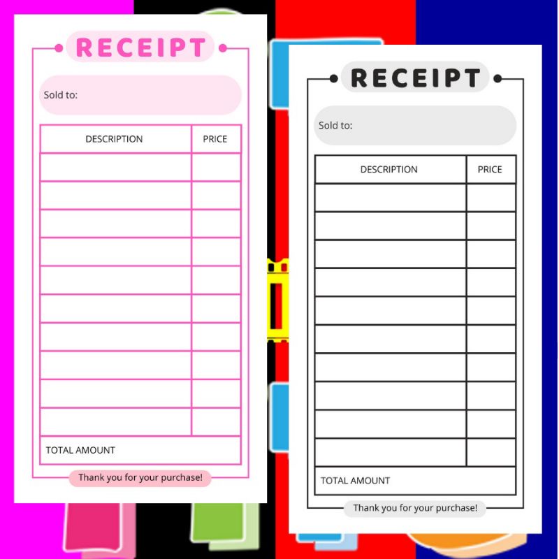 Cute Minimalist Shop Receipt ( 50 sheets ). | Shopee Philippines