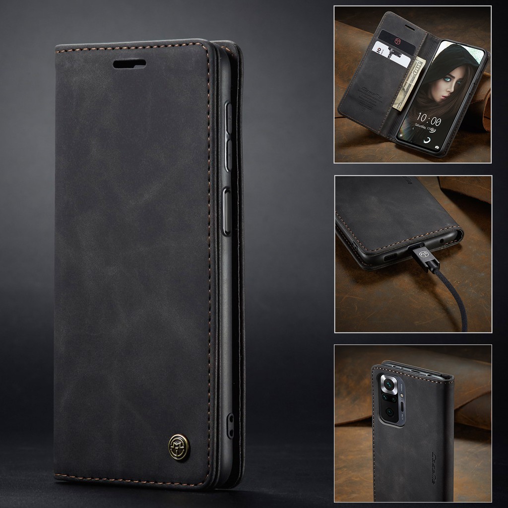 Xiaomi Redmi Note 11 11S 10 10S Pro 4G 5G Note11 Flip Matte Leather ...