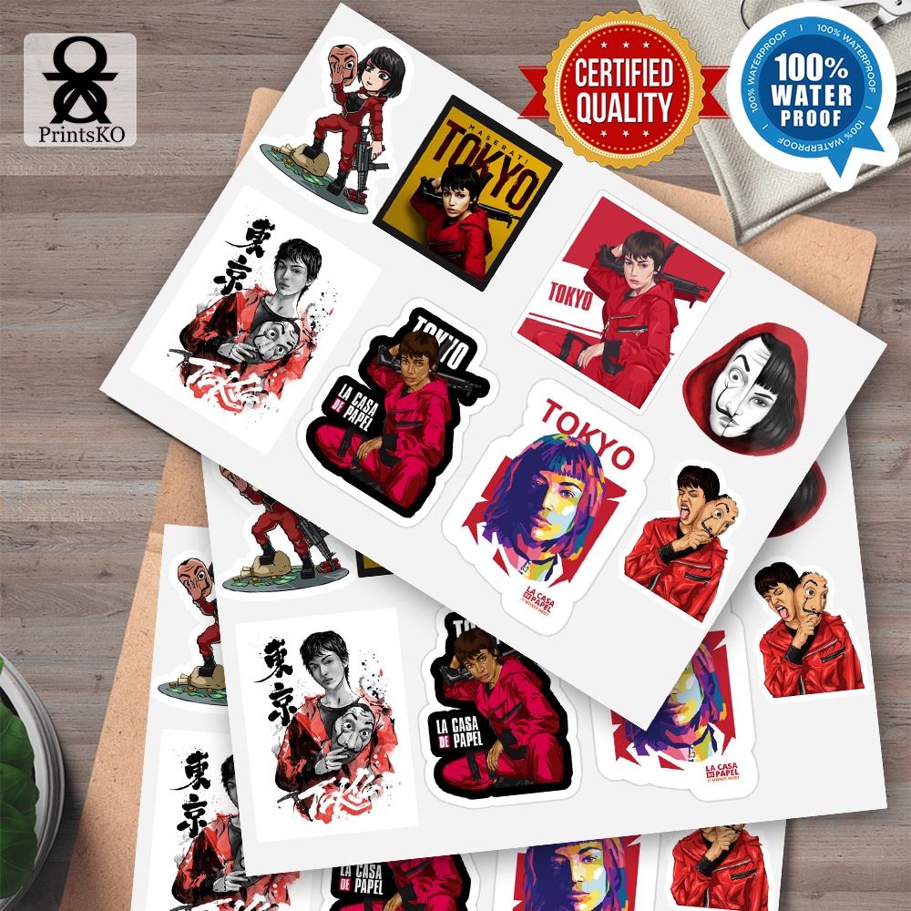 Money Heist Water Proof Stickers - MH Character Design | Shopee Philippines