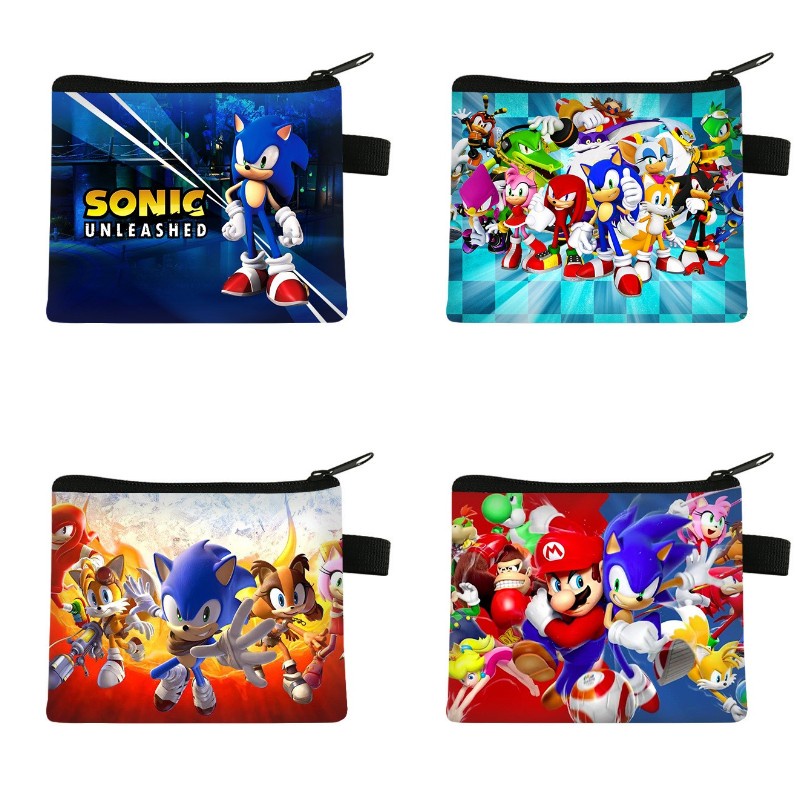13.5*11cm The Hedgehog Toy Sonic Anime Wallet Cartoon Cute Coin Purse ...