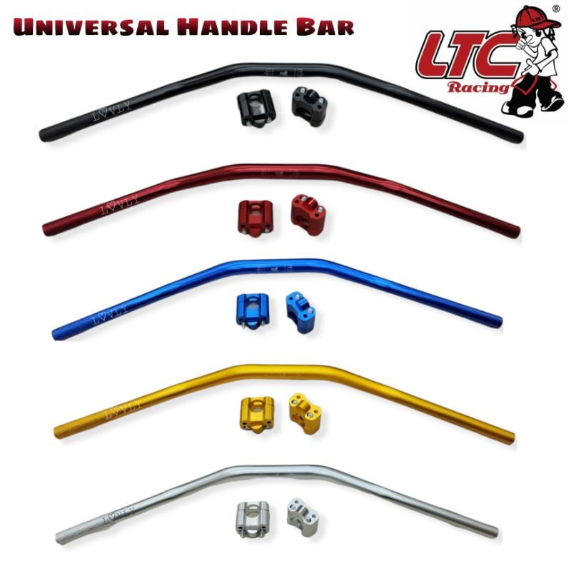 LTC MOTORCYCLE HANDLE BAR FAT BAR WITH RISER 4mm+28mm(75CM) | Shopee ...