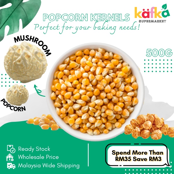 Popcorn Kernel Mushroom 500g Corn Seeds Mushroom Mushroom Seed Popcorn Seed Pop Corn Kernels ...