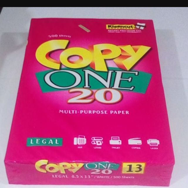 Copy one Bond paper 8.5x14 / 8.5x13 /short / a4 | Shopee Philippines