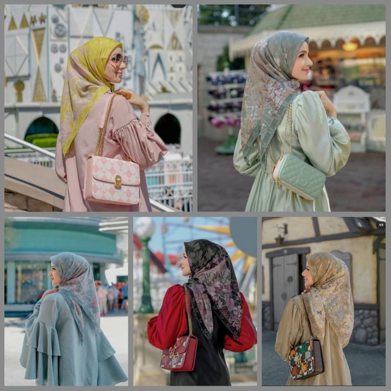 PREMIUM VOAL QUARTER MOTIF HIJAB MOTIF HIJAB LASERCUT PRINT HIJAB VEIL ...