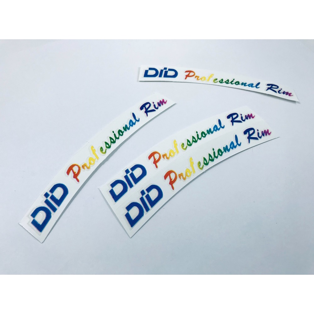 DiD Professional Rim Sticker Rainbow Color Embossed 1 Set 4 Pieces ...