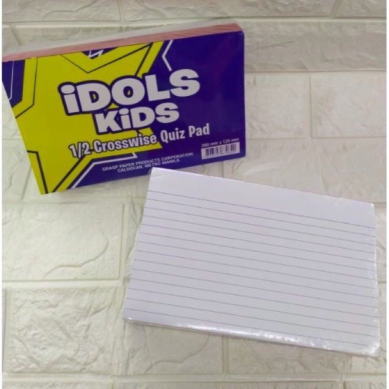 IDOLS Pad 1/2 Crosswise Quiz writing pad Blue | Shopee Philippines