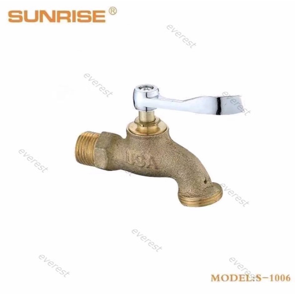 Sunrise Chrome Plated Sink Faucet Brass Fauset HoseBibb/Plan Bibb ...