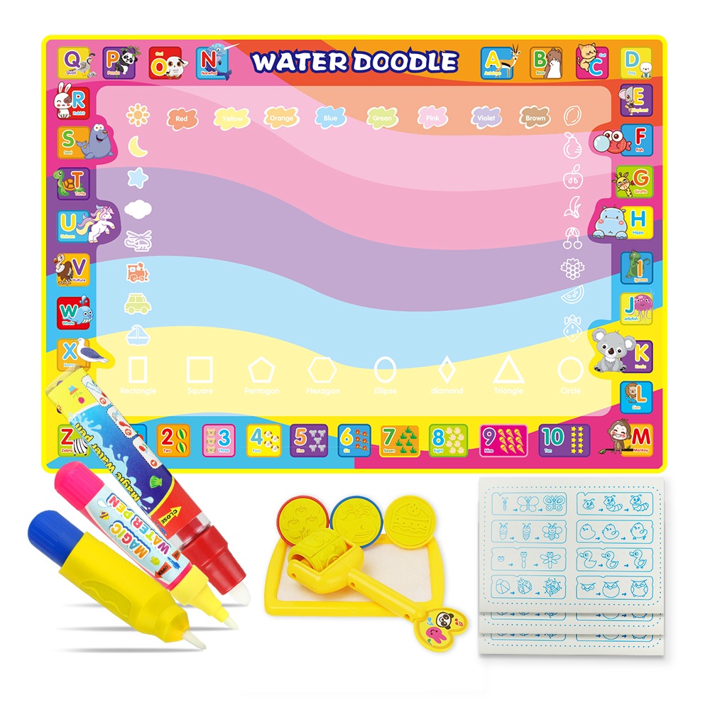 Big Size Water Drawing Mat 100x70CM Doodle Mat Board Baby Painting Toys ...
