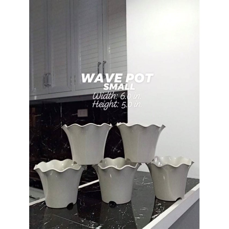 WAVE PLASTIC POTS (small) | Shopee Philippines