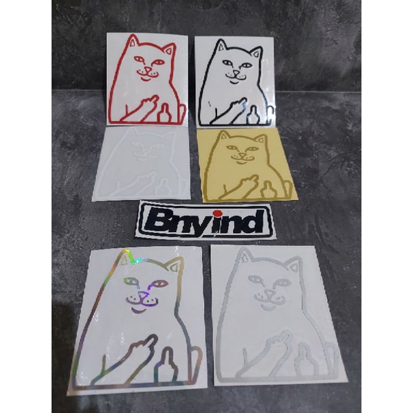 Sticker RIPNDIP STICKER Animation Cat STICKER Car Motorcycle CUTTING ...