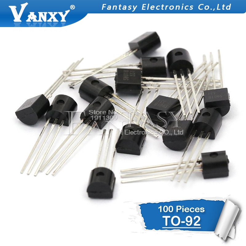 Set of 100 Semiconductor Components 2n3904 2n4403 2n2907 2n4401 2n22 ...