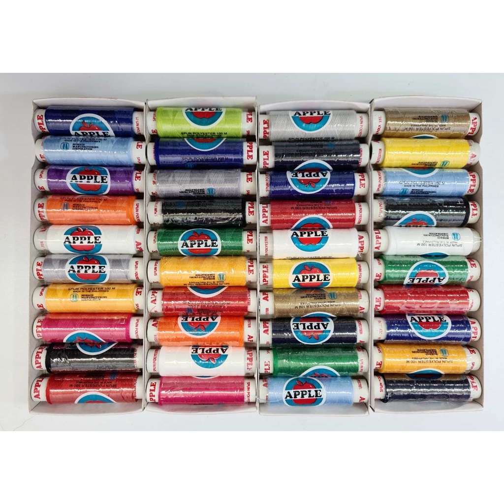 Assorted Color Threads 10 colors/box (Apple Brand) | Shopee Philippines