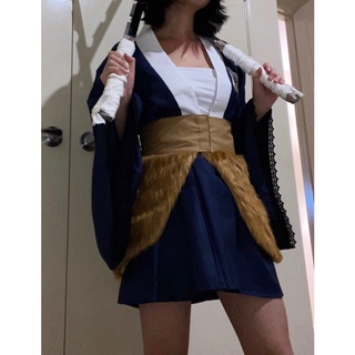 Anime Demon Slayer Hashibira Inosuke Cosplay Costume Dress Long Wig ...