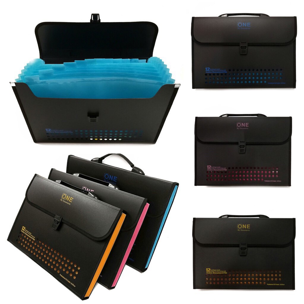 CSQUARE LONG (FC) BLACK EXPANDABLE ENVELOPE FILLING CASE WITH HANDLE ...