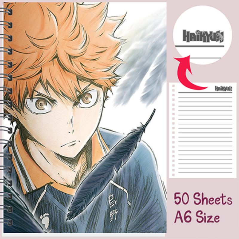 (Small Size) 49 Designs Matte A6 Size Haikyuu!! Anime Notebook Haikyuu ...