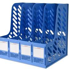 4 Divider Desktop File Rack Paper Book Hold Office Document Tray ...