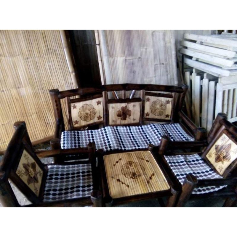 SALA SET BAMBOO with FREE mat | Shopee Philippines