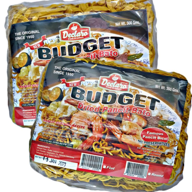 Pancit Bato from bicol 300 grams DECLARO BUDGET PACK PANCIT BATO 300g ...