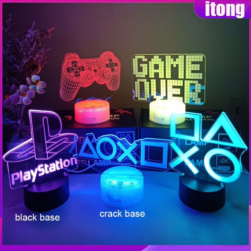 3D led Light night light Playsstation Gaming Room Desk Night Lamp ...