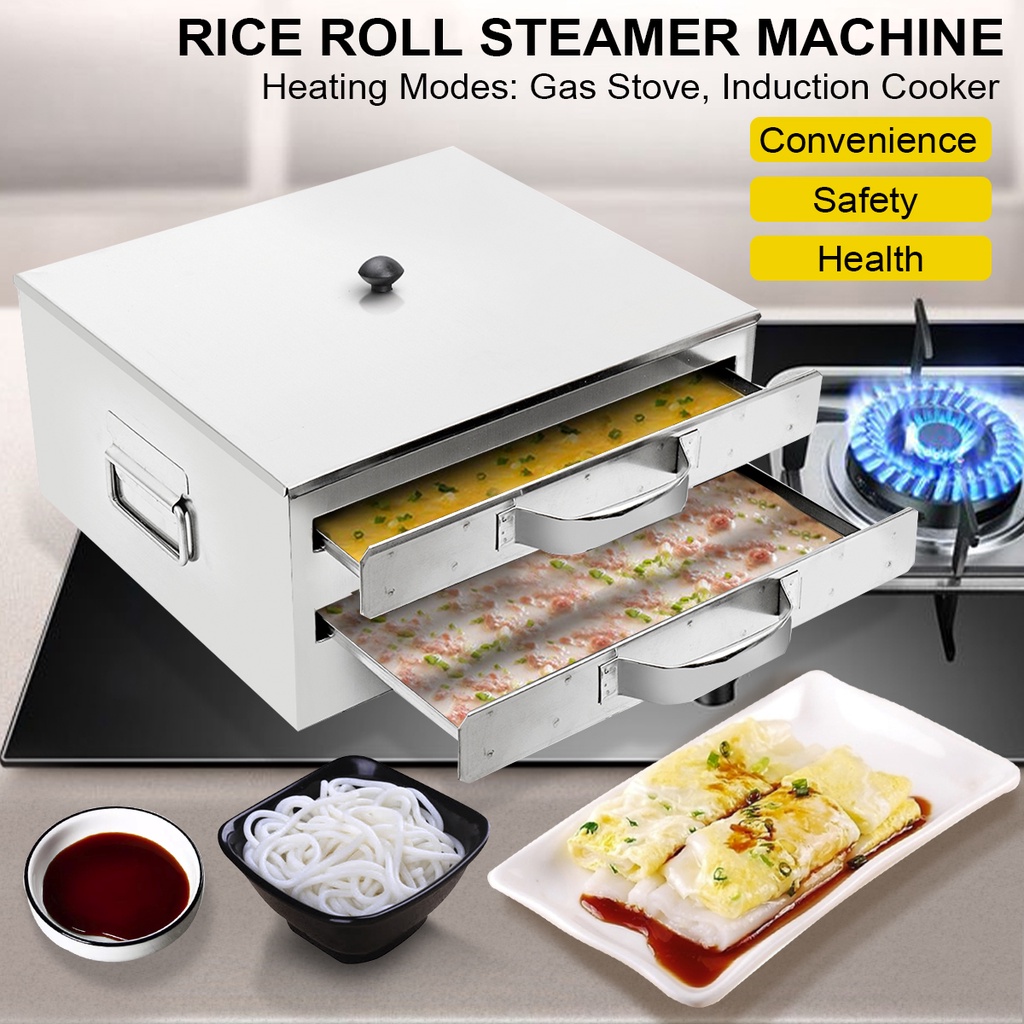 2 Layer Steamed Vermicelli Rice Roll Machine 201 Stainless Steel ...