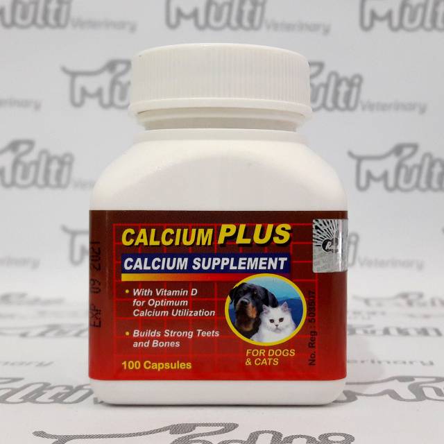 Calcium PLUS Vitamins For Cats And Dogs/CALCIUM SUPPLEMENT Contains 100 ...
