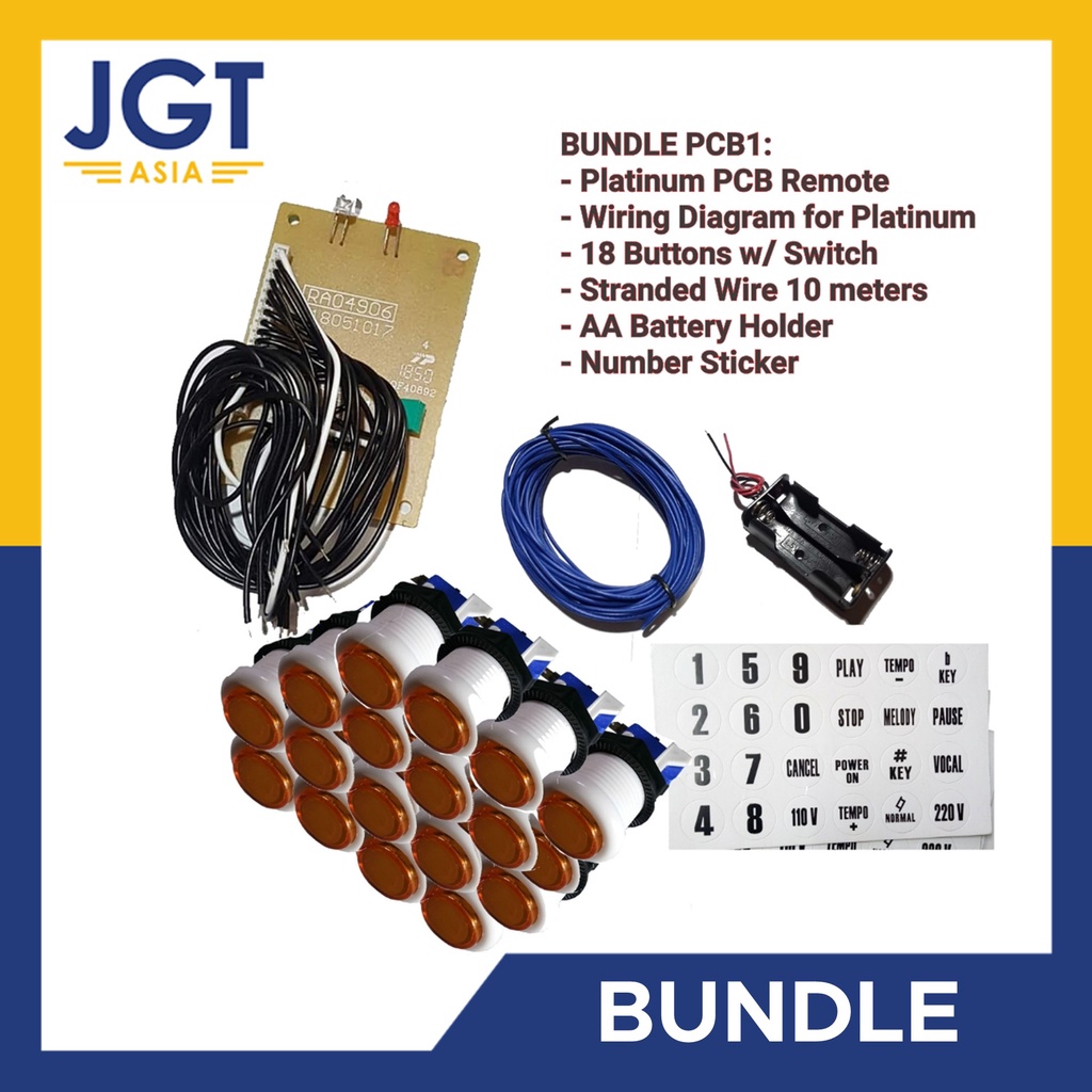 BUNDLE PCB: PLATINUM PCB Remote w/ Buttons, Wire, Battery Holder ...