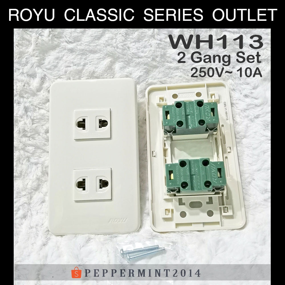 Royu Classic Series Outlet Set 1 2 3 gang WH111 WH113 WH115 Wiring ...