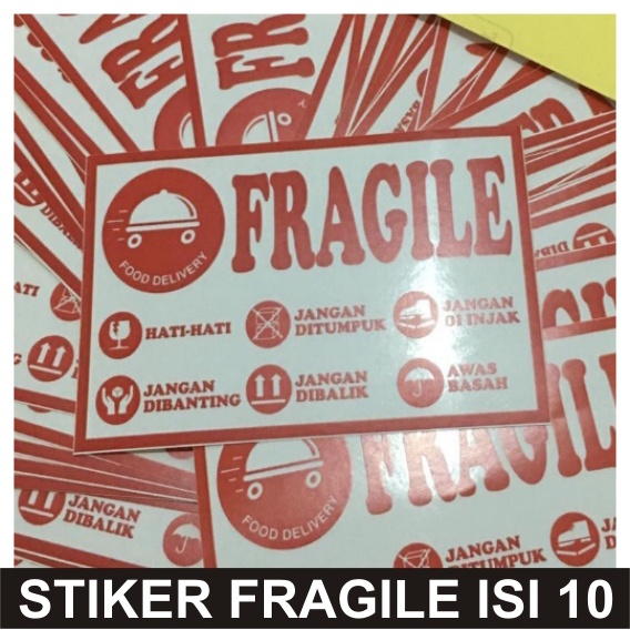 Ready FRAGILE FOOD Stickers Contain 10 FRAGILE FOOD Stickers, FOOD ...