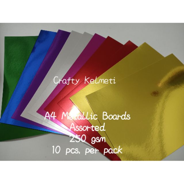 Assorted #1 A4 Metallic Boards (250 gsm) | Shopee Philippines