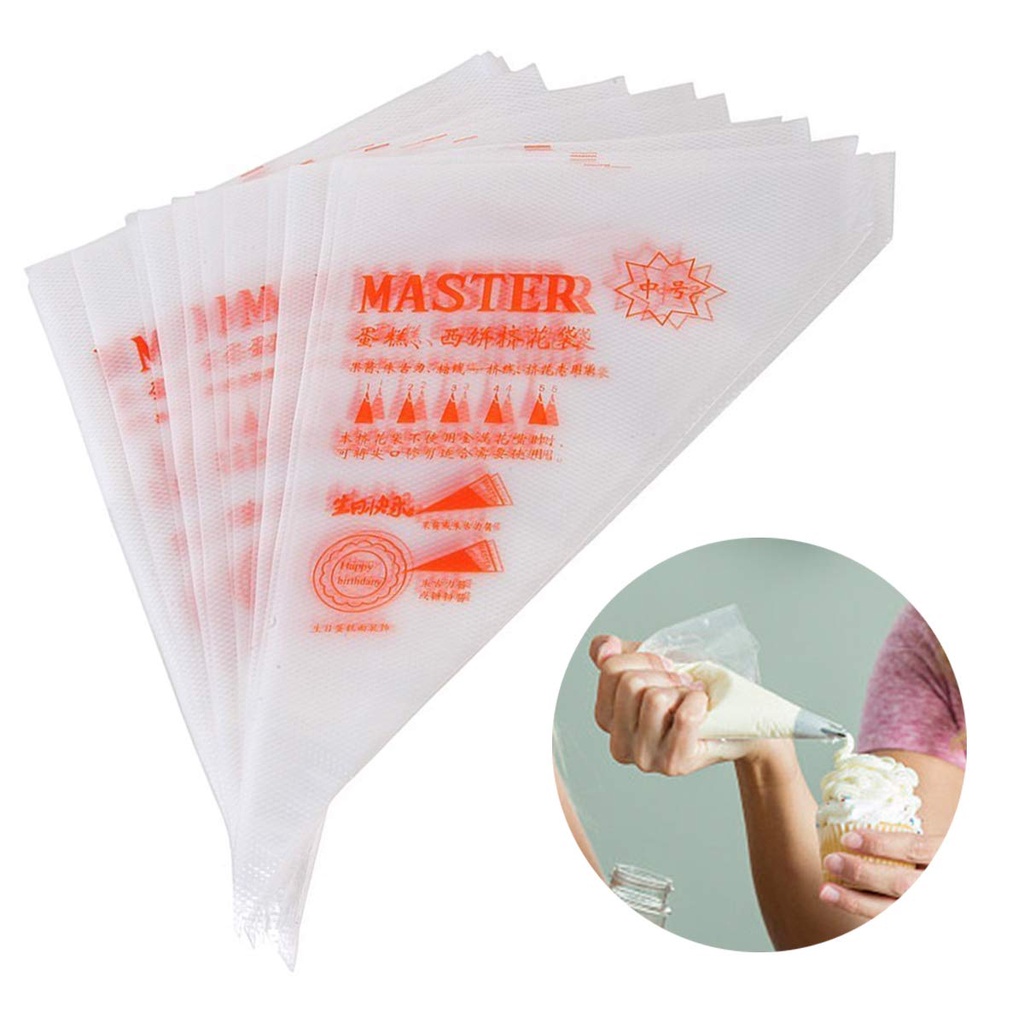100Pcs Disposable Cream Pastry Bags Piping Bags for Cake Decoration and ...