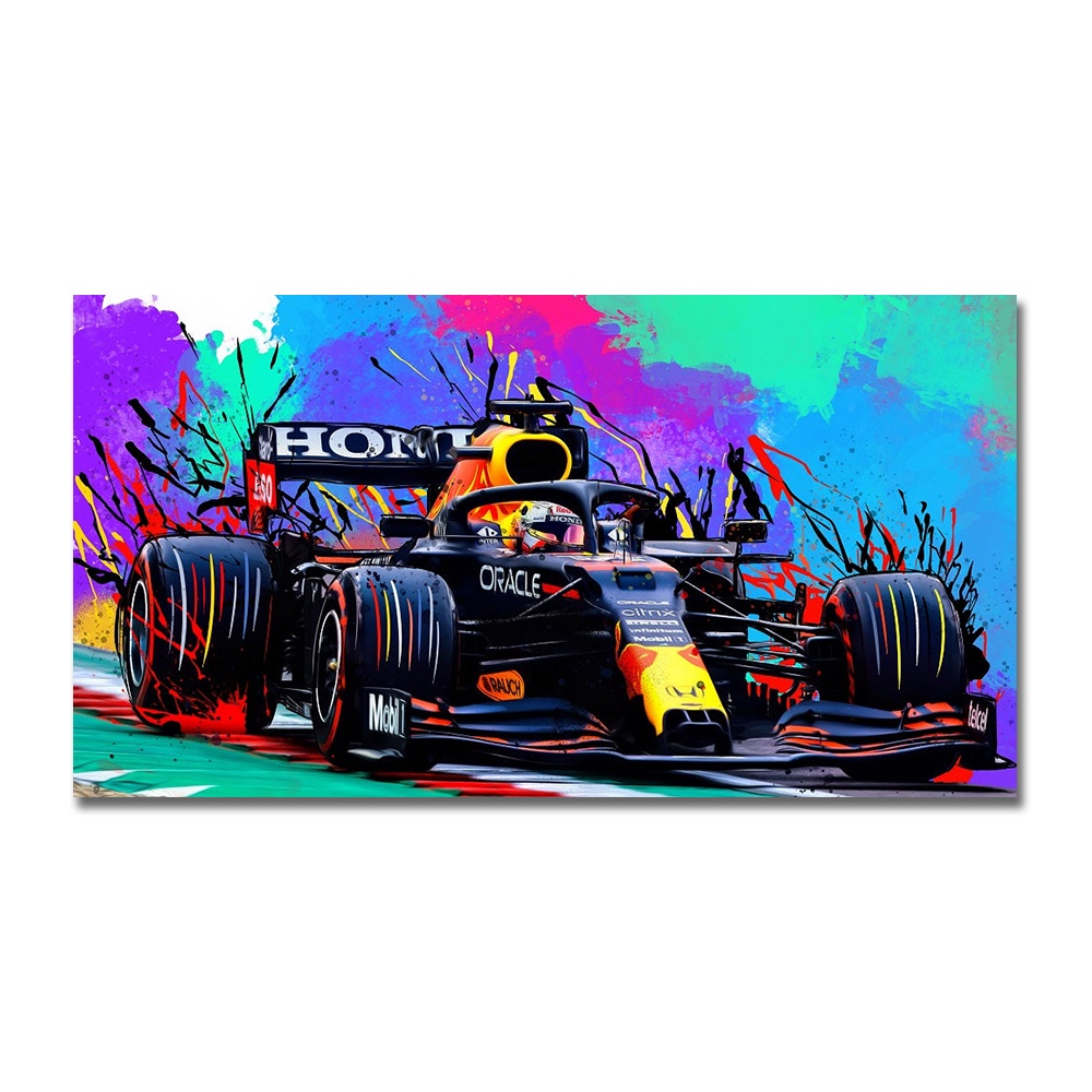 F1 World Champion Car Painting for Room Poster Abstract Graffiti Wall ...
