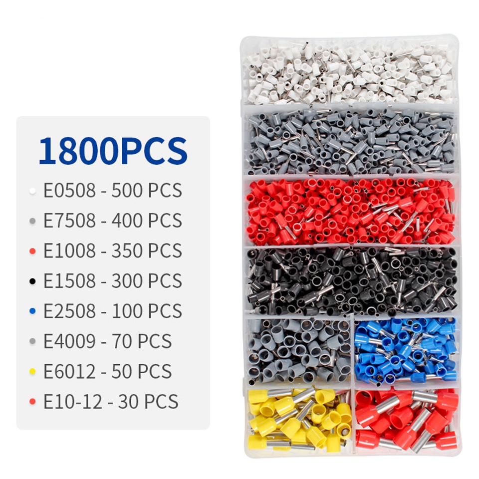 1800/800PCS Wire Connector Terminal Clip Set Waterproof Copper VE ...