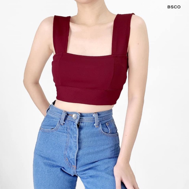 BSCO Ivy Maroon Top (Backless) | Shopee Philippines