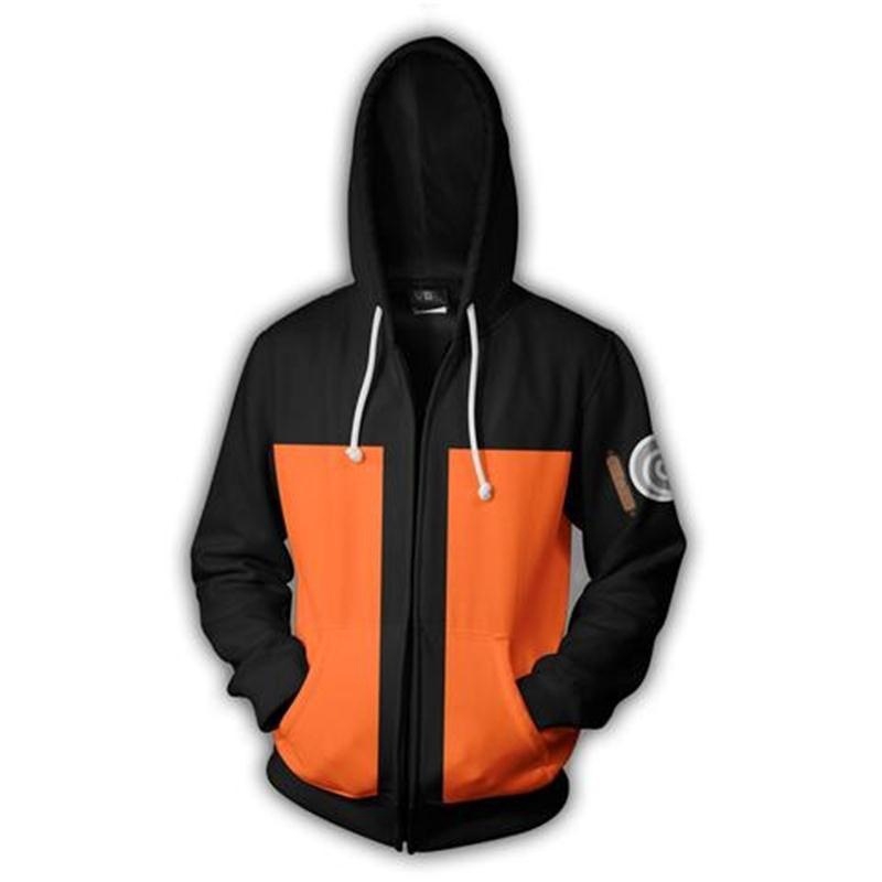 Naruto Zipper Hoodie Anime Zipper Coat 3D Print Hoodie Jacket Outerwear ...