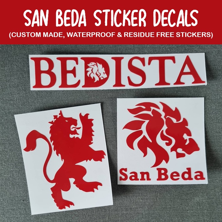 San Beda Sticker Decals (Bedista, Red Lions) | Shopee Philippines