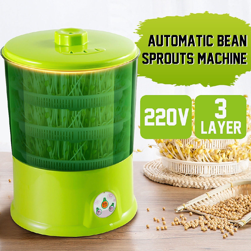 20W 220v 3 Layers Ntelligent Bean Sprouts Machine 1.5L Multifunctional ...