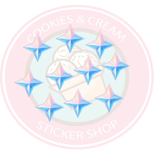 10pcs/set Genshin Impact Primogem Waterproof Stickers (Glitter/ Vinyl ...