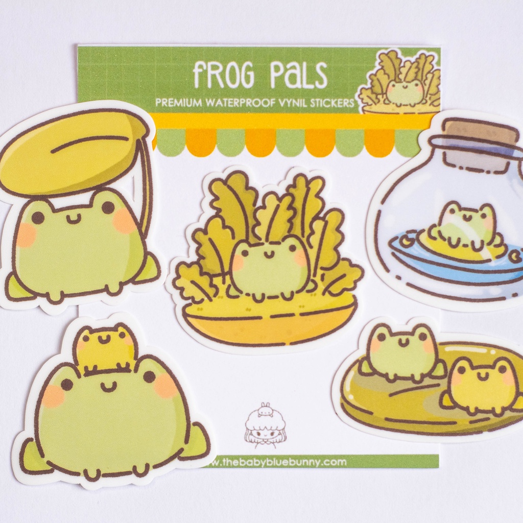 Cute Frog Pals Premium Vinyl Waterproof Sticker Pack | Shopee Philippines