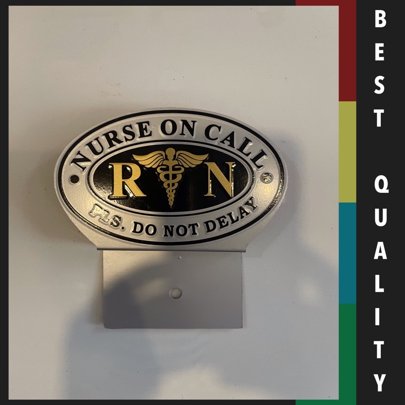 NURSE ON CALL RN Car Profession Emblem Accessories SIlver Gold Black ...