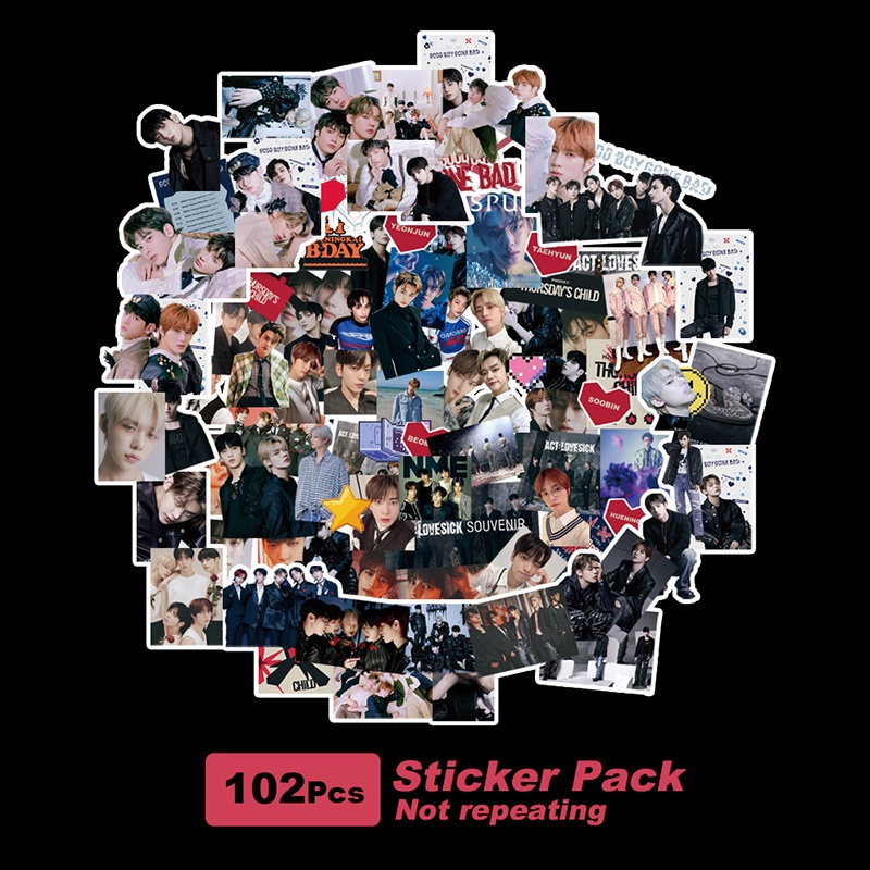 102pcs/set TXT Sticker GOOD BOY GONE BAD Photo Sticker Diary Luggage ...