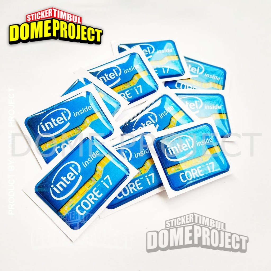 Embossed Stickers EMBLEM INTEL CORE I7 embossed RESIN STICKER FLEXIBLE ...