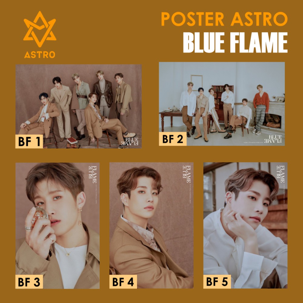 Astro Blue Flame Cha Eun Woo KPOP Poster | Shopee Philippines